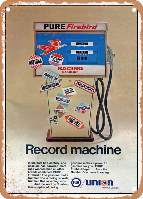 1968 Pure Firebird Racing Gasoline Record Machine Union 76 Vintage Ad ...
