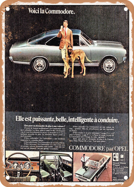 1967 Opel Commodore Coupe Here's the Commodore Vintage Ad Metal Sign