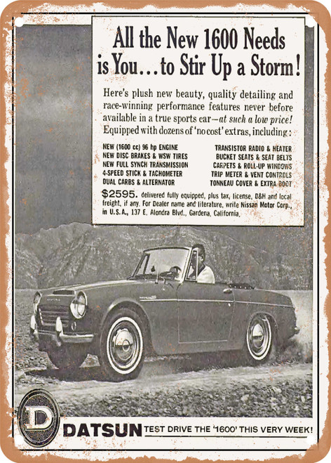 1965 Datsun 1600 All the New 1600 Nees Is You. to Stir Up a Storm ...