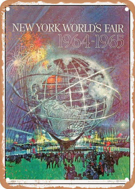 1964 New York Worlds Fair 1964 1965 Vintage Ad Metal Sign