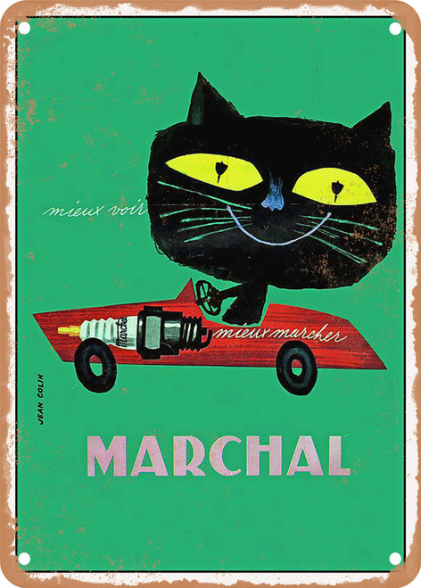 1961 Better see better walk Marchal Vintage Ad Metal Sign