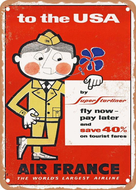 1957 to the USA French Airline the Worlds Largest Airline Vintage Ad ...