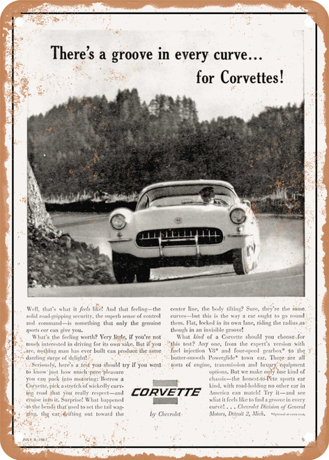 1957 Chevy Corvette There's a Groove in Every Curve. for Corvettes ...