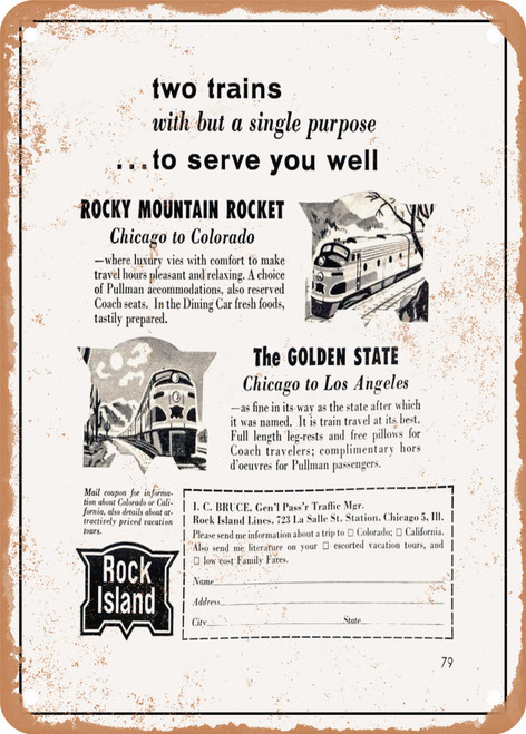 1955 Two Trains with but a Single Purpose. to Serve You Well Rocky ...