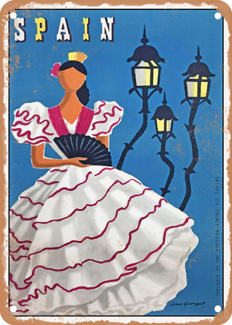 1955 Spain Vintage Ad Metal Sign