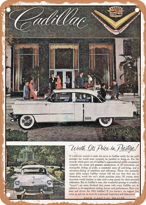 1954 Cadillac Fleetwood Sixty Special 2 Vintage Ad Metal Sign