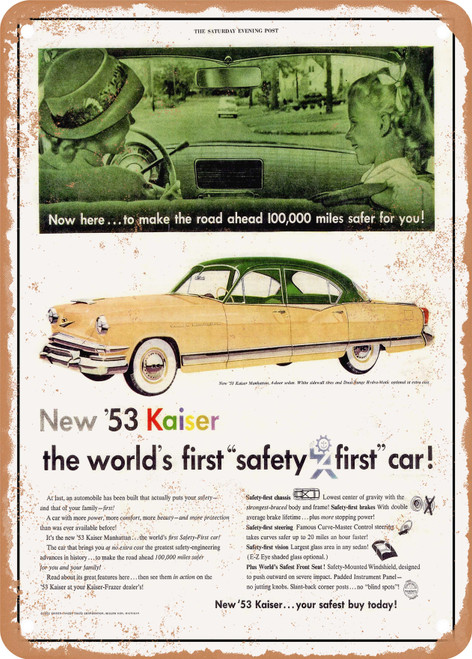 1953 Kaiser Manhattan 4 Door Sedan the Worlds First Safety First Car ...