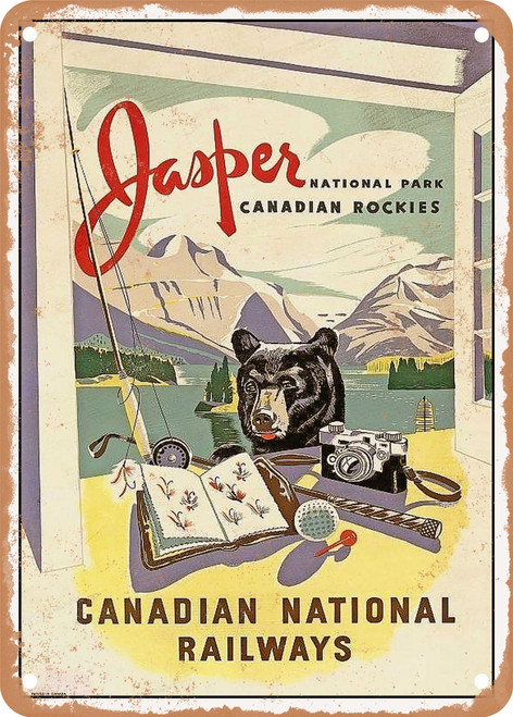 1953 Jasper National Park Canadian Rockies Canadian National Railways ...