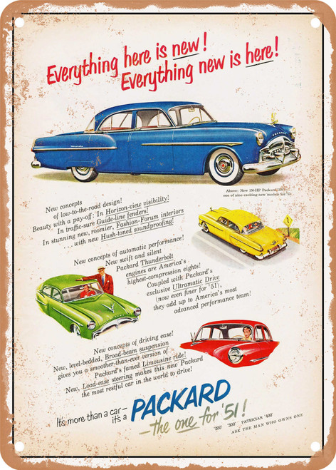 1951 Packard Introduction Vintage Ad Metal Sign
