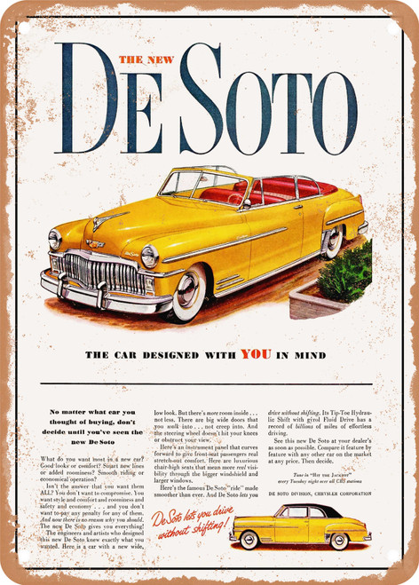1949 DeSoto Custom Convertible the Car Designed with You in Mind ...