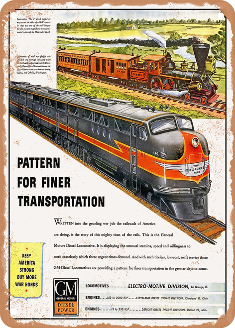 1945 Pattern for Finer Transportation GM General Motors Diesel Power ...