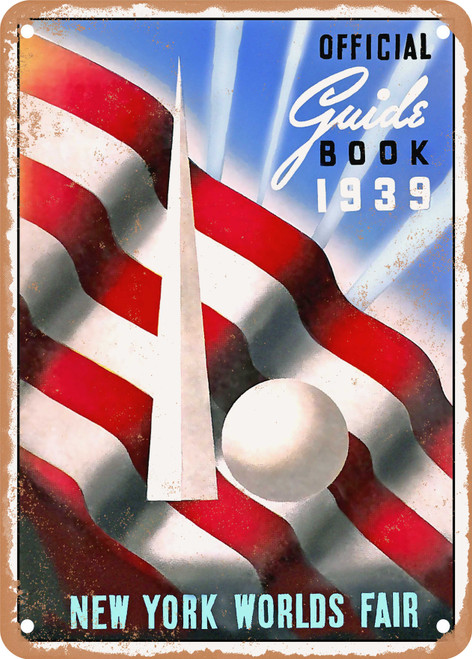 1939 New York Worlds Fair Vintage Ad Metal Sign