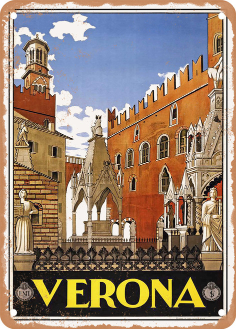 1938 Verona Vintage Ad Metal Sign