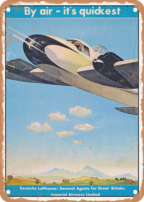 1937 by Air Its Quickest Deutsche LH General Agents for Great Britain ...