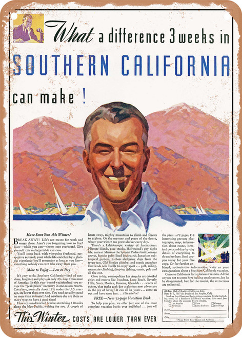 1933 What a Difference 3 Weeks in Southern California Can Make Vintage ...