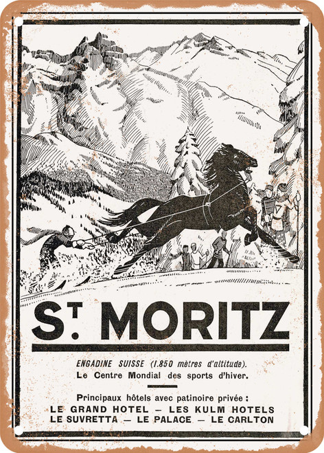 1929 St. Moritz Engadine, Switzerland The world center of winter sports ...