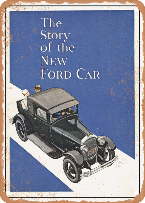 1928 Ford Model A Sport Coupe Vintage Ad Metal Sign