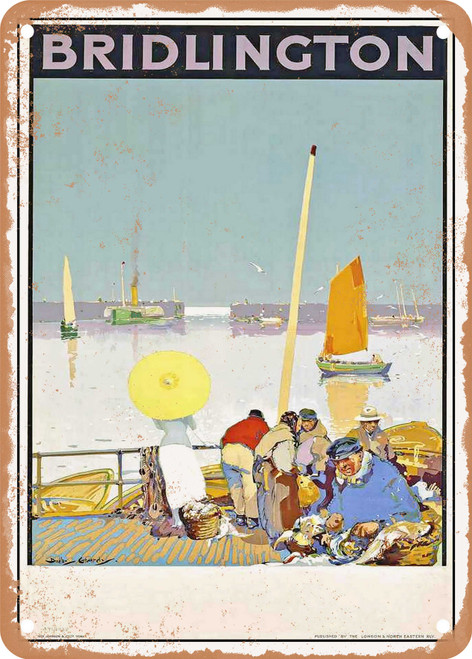 1922 Bridlington Vintage Ad Metal Sign