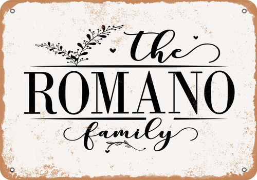 The Romano Family (Style 2) Metal Sign