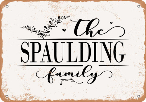 The Spaulding Family (Style 2) Metal Sign