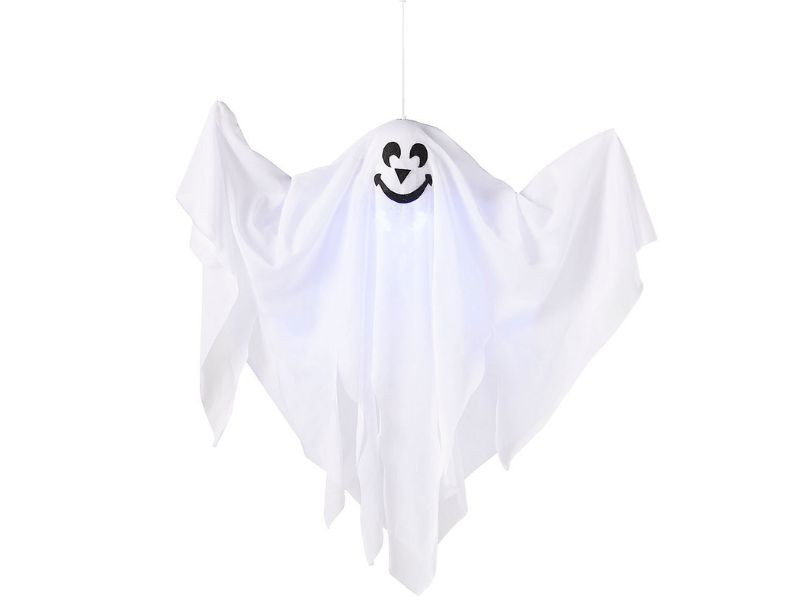 Hanging Light Up Smiling Ghost | Fun Halloween Décor