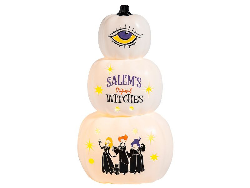Hocus Pocus Light-Up Stacked Pumpkins Tabletop | 18"
