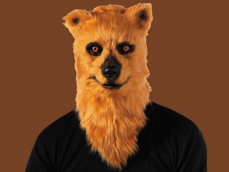 Adults Bear Moving Mouth Overhead Mask - Realistic Roar