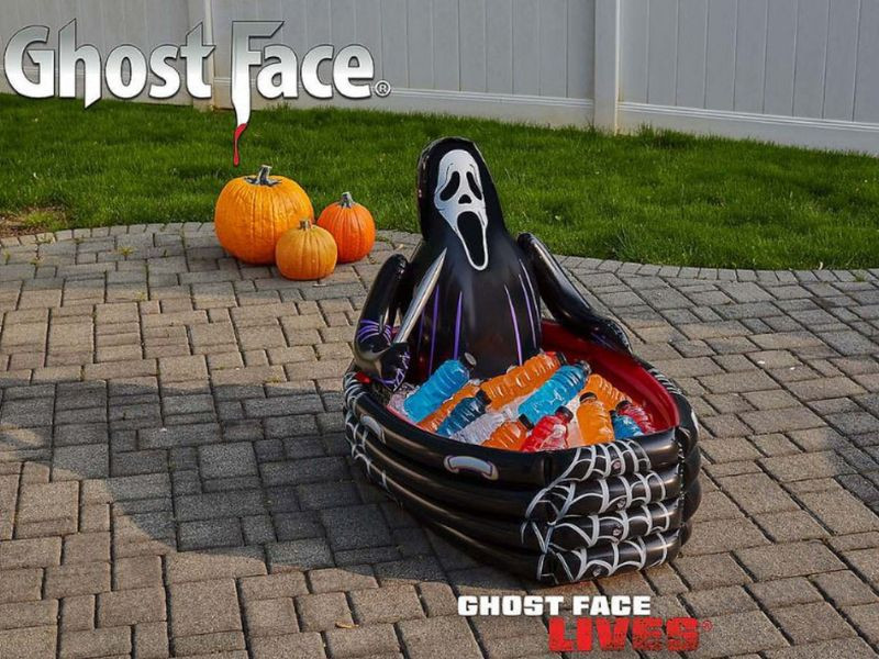 Ghost Face Coffin Inflatable Cooler - Halloween Party Prop