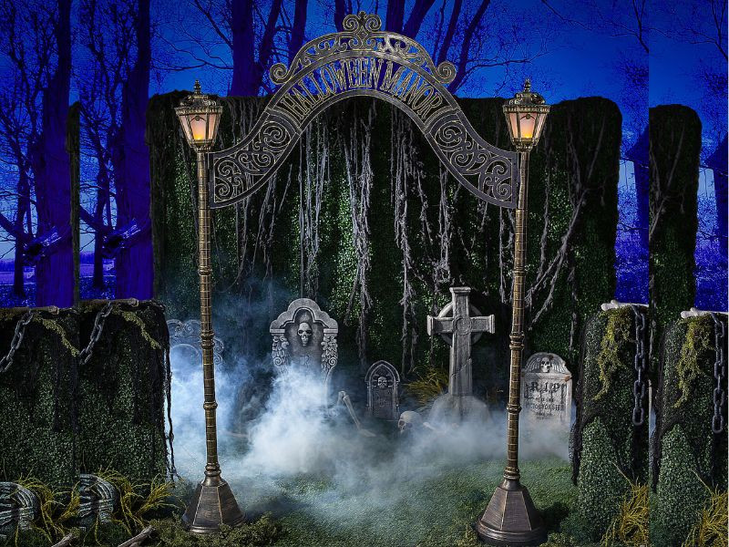 Buy 8ft Halloween Manor Archway | Unique Haunted House Lighting!