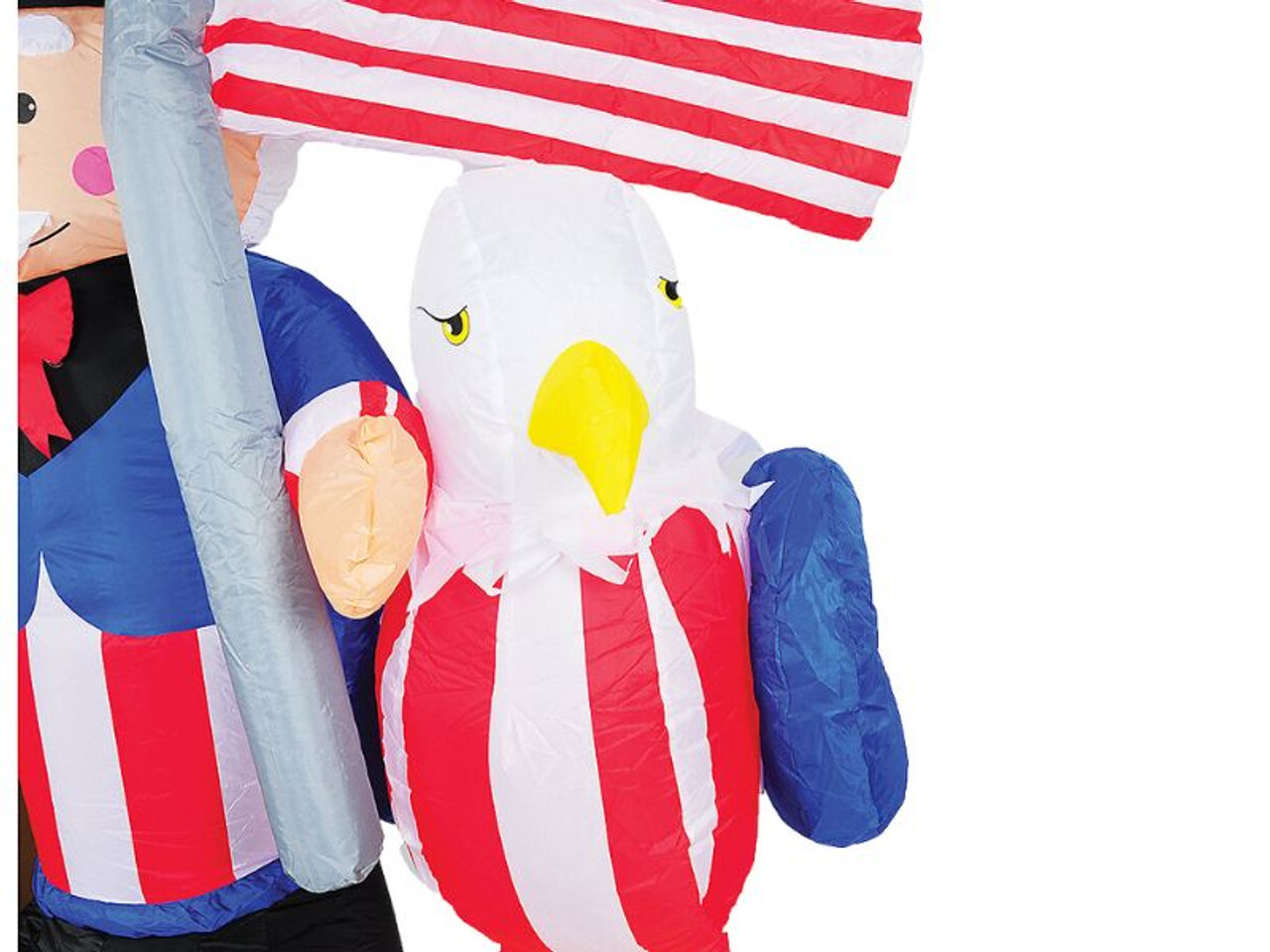 6 Inflatable Uncle Sam With Eagle Patriotic Decor 4th Of July