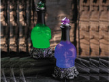 Light-Up LED Green Potion Bottles - Halloween Decor