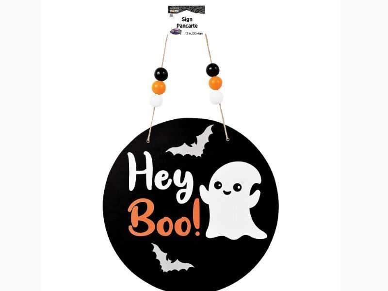 Hey Boo Wood Sign | (BUY) Top Rated Halloween Props Here!