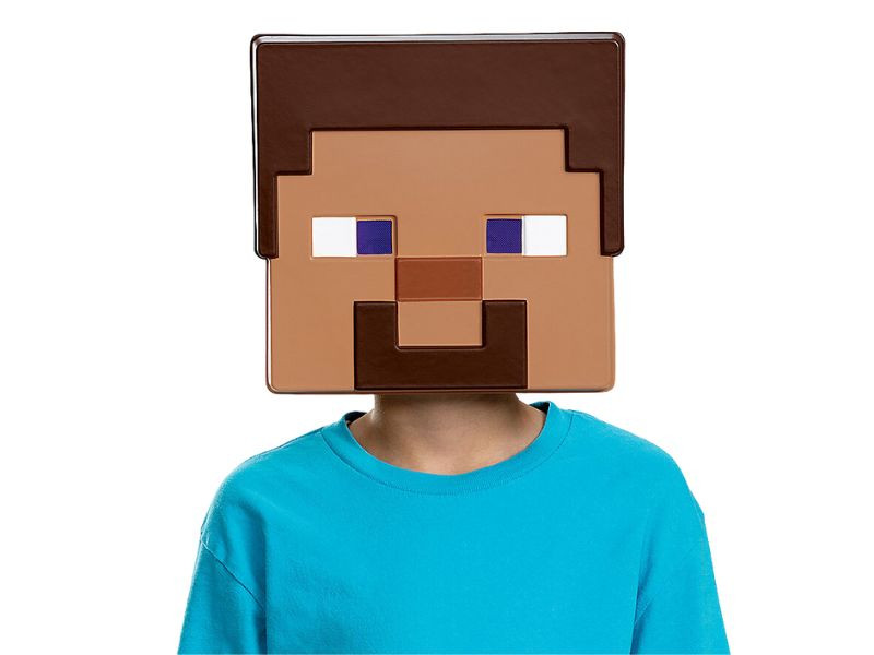 Kids Minecraft Steve 3D Paper Mask | Lightweight & Recyclable