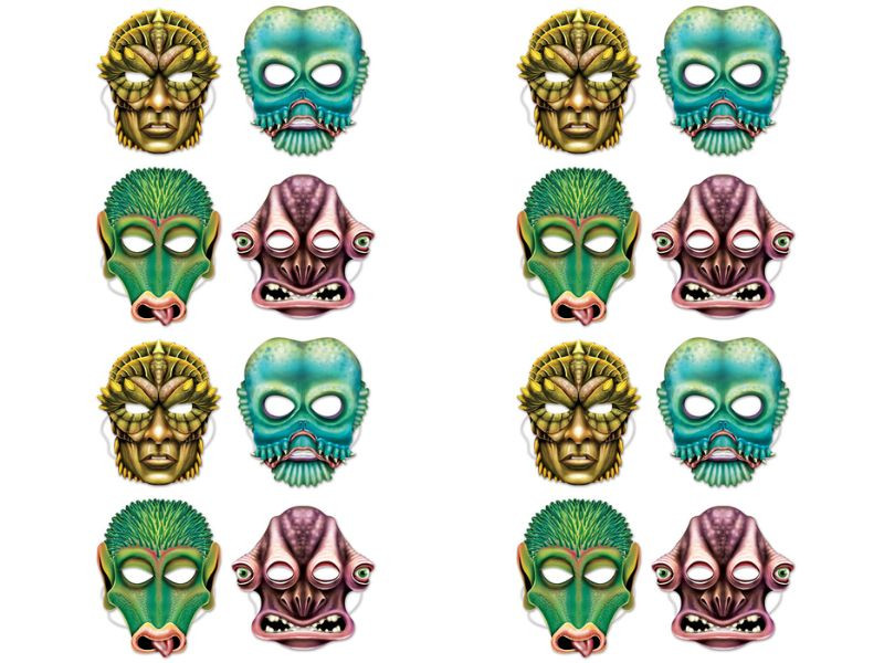 Alien Masks - 16 pcs Party Favors for Kids & Events
