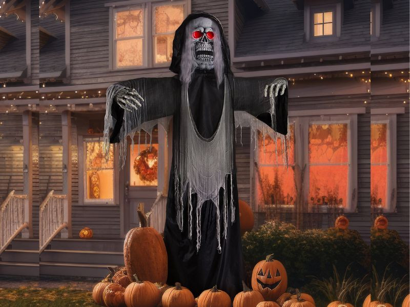 12 Ft Standing Body Turning Grim Reaper | Halloween Decor