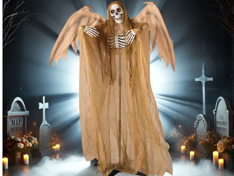 5.5ft Animated Reaper with Wings Prop | House Of Hauntz