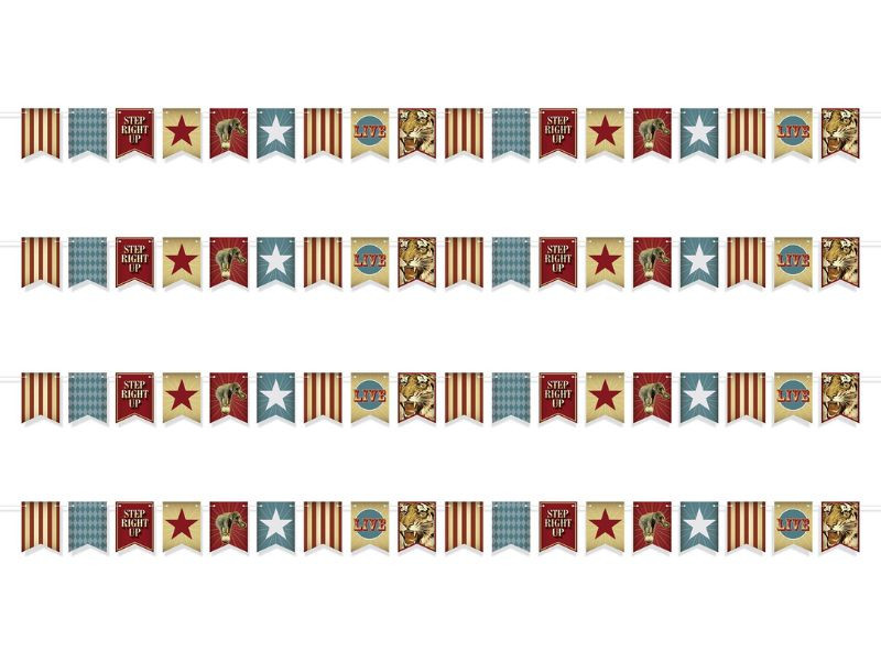 Vintage Circus Streamer - 4 Units for Themed Parties