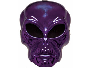 Alien Martian Purple Mask: Intergalactic Purple Alien Mask