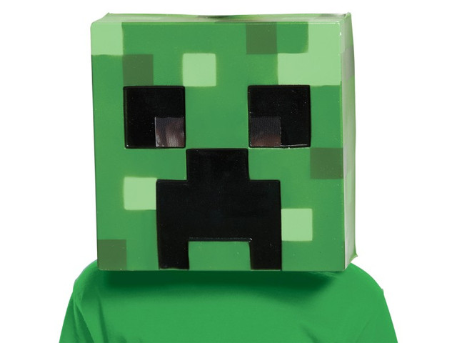 Gaming Halloween Masks | Minecraft Creeper Head Mask Costume