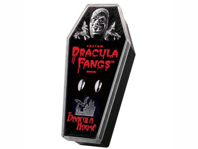 Chrome Plated Dracula Fangs Medium | Halloween Costumes