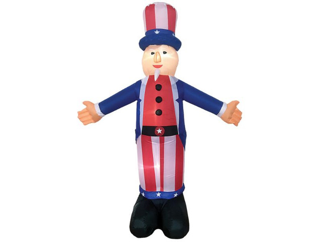 6' Inflatable Uncle Sam | Patriotic LED Yard Decoration (4th Of July)