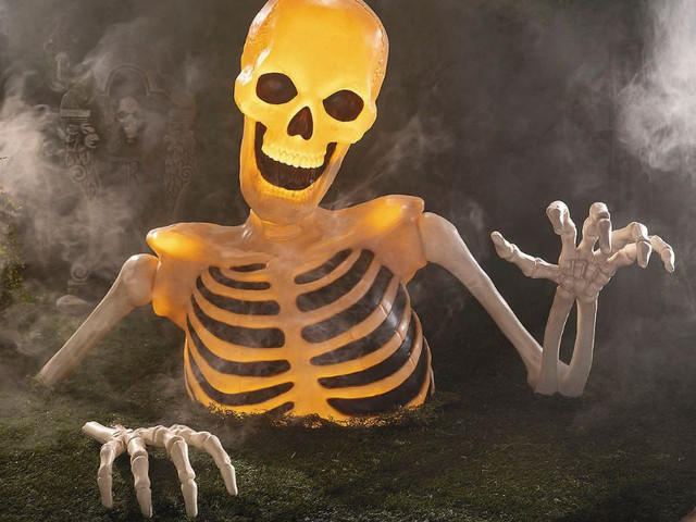 Light-Up Ground Breaking Skeleton - Halloween Prop