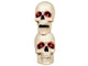 Creepy Bones Plastic Stacked Human Skulls - LED Halloween Decor