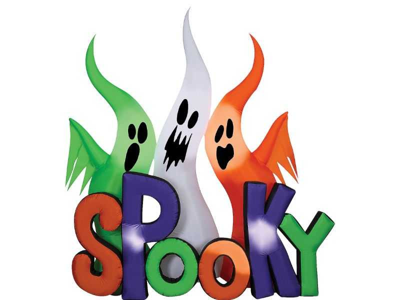 BUY Ghosts Spooky Sign Inflatable: Spooky Ghost Inflatables