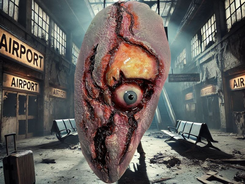 Dawn of the Dead Airport Zombie Prosthetic - Trick or Treat Studios