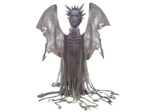 7 Ft Animated Dragon Prop: Lifelike Halloween Animatronics