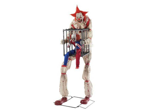 Buy (7 Ft Tall) Cagey The Clown With Clown Animated Prop New