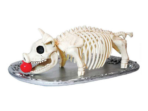 "Skeleton Roasted Pig Platter: Horror on a Plate