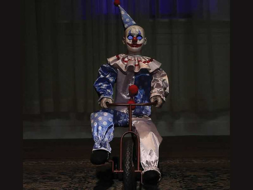 32-inch Tricycle Clown Doll - Creepy Halloween Animatronics