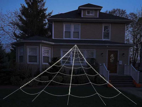 Spider Web Lights: Light-Up 12ft Yard Decoration